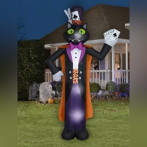 Gemmy | Holiday | Halloween Giant Magic Cat Airblown Yard Inflatable Ft ...